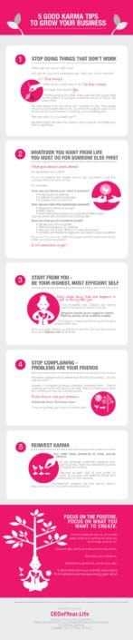 5 Good Karma Tips to Grow Your Business - Infographic
